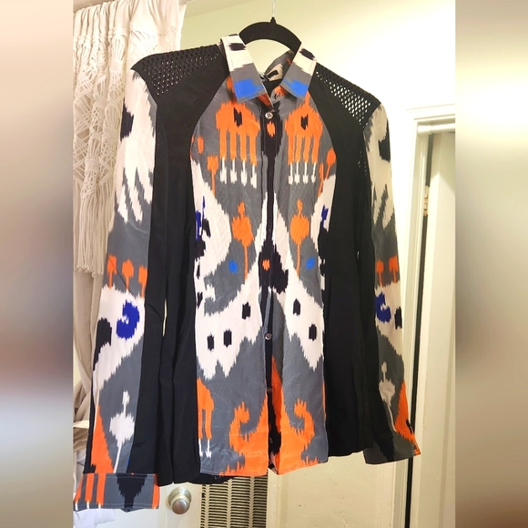Gucci | Shirts | Gucci Multi Silk Mesh Shirt Wgaca | Poshmark